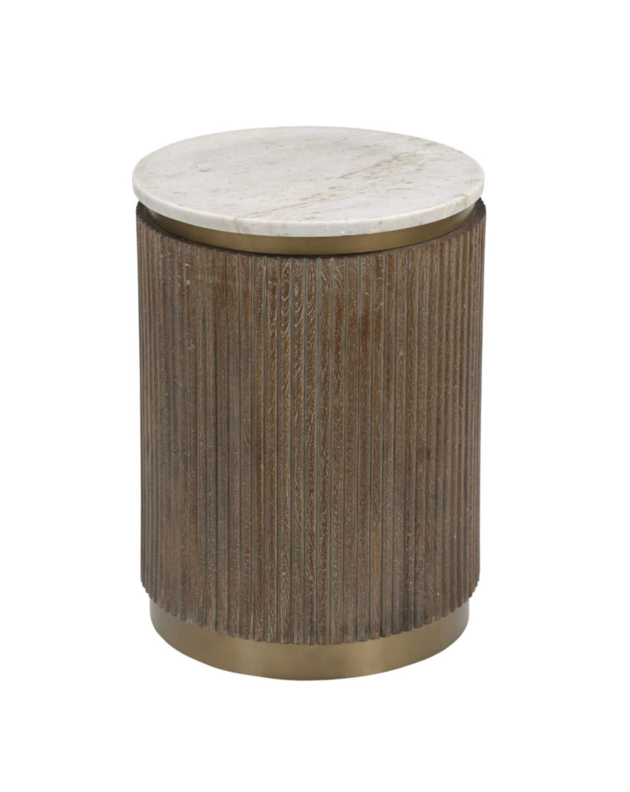 Marble Ribbed Side Table – Dream Interiors
