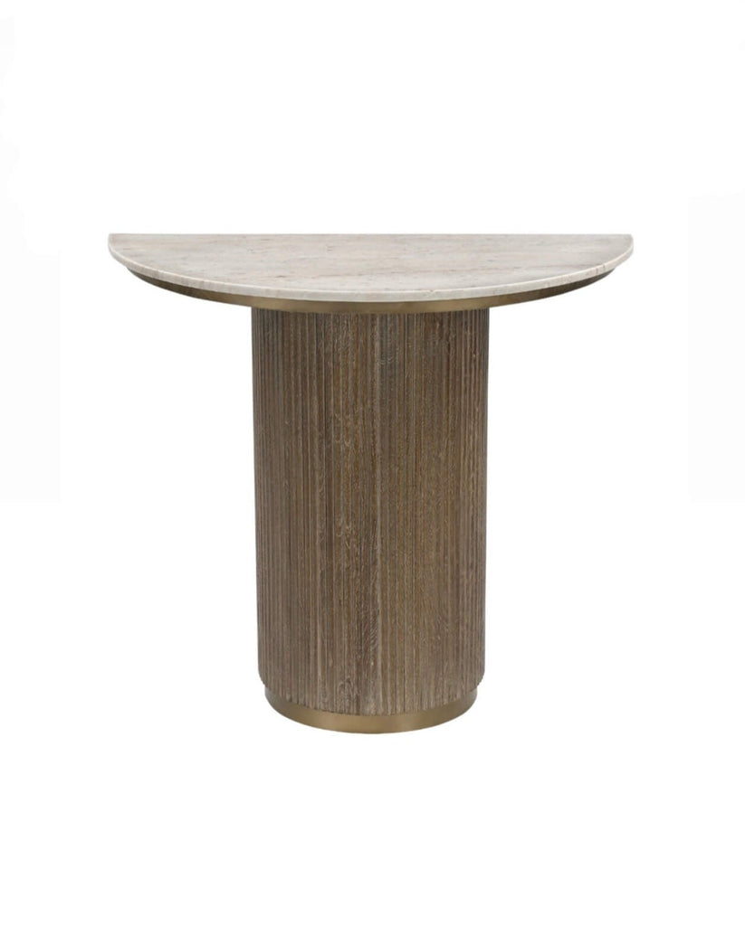 Marble Ribbed Console Table – Dream Interiors