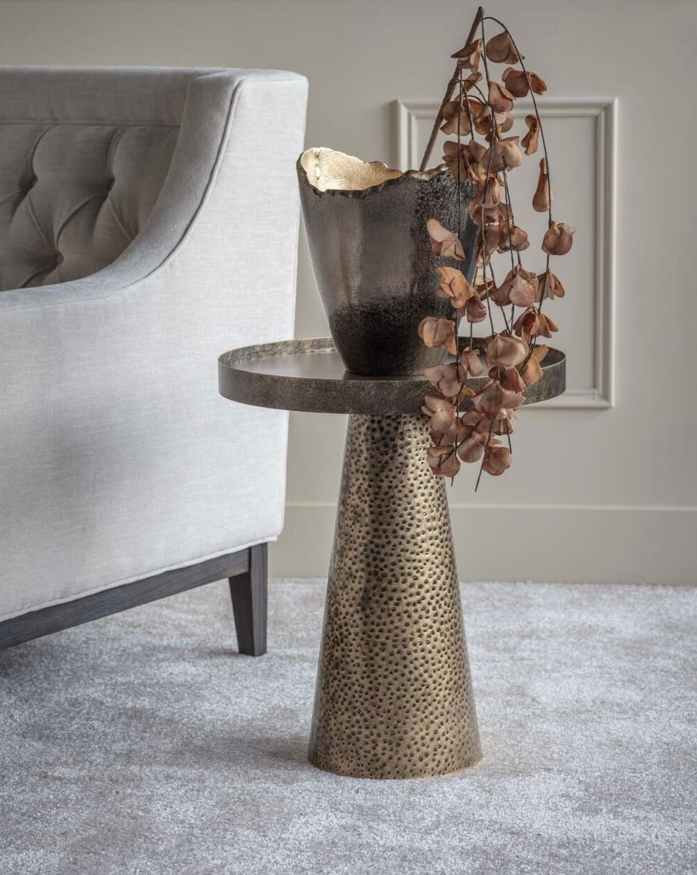 Antique Gold Side Table – Dream Interiors